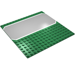 LEGO PART 51595pr0004 Baseplate 16 x 16 Road / Driveway with White ...