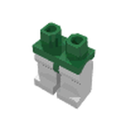 LEGO PART 970c01pr0004 Hips and Yellow Legs with Green Markings and ...