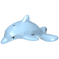 LEGO PART 13392pr0001 Animal, Dolphin, Jumping with Bottom Axle Holder ...