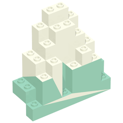 LEGO PART 6083pat0001 Rock Panel Triangular 3 x 8 x 7 (aka LURP) with ...