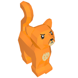 LEGO PART 13786pr0024 Animal, Cat, Standing New Style with Dark Tan ...