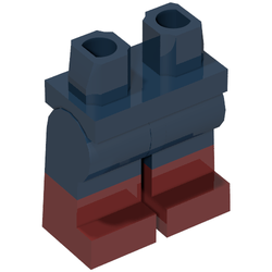 LEGO PART 970c05pat10 Hips with Dark Blue Legs and Dark Red Boots ...