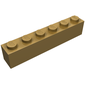 LEGO PART 3009 Brick 1 x 6 | Rebrickable - Build with LEGO