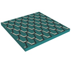 LEGO PART 10202pr0005 Tile 6 x 6 with Bottom Tubes with Roof Tiles ...