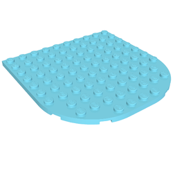 LEGO PART 80031 Plate 10 x 10 with Rounded End | Rebrickable - Build ...