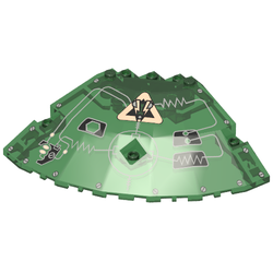 LEGO PART 30117pr0005 Panel 10 x 10 x 2 1/3 Quarter Saucer Top with ...