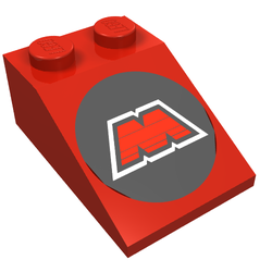 LEGO PART 3298pr0026 Slope 33° 3 x 2 with MTron Logo Print ...