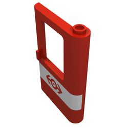 LEGO PART 4182pr0008 Train Door 1 x 4 x 5 Right White Stripe Train Logo ...