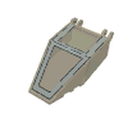 LEGO PART 30372pr0001 Windscreen 7 x 4 x 1 2/3 with Hinges with Light ...