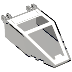 LEGO PART 30372pr0005 Windscreen 7 x 4 x 1 2/3 with Hinges with Light ...