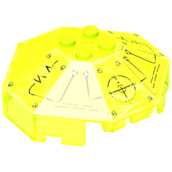 LEGO PART 2418bpr0002 Windscreen 6 x 6 Octagonal Canopy with Axle Hole ...
