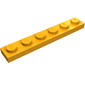 LEGO PART 3666 Plate 1 x 6 | Rebrickable - Build with LEGO