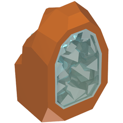 LEGO PART 49656pat0002 Geode / Rock with Glitter Trans Light Blue ...