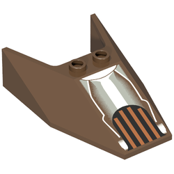 LEGO PART 6152apr0001 Windscreen 6 x 4 x 1 1/3 with Grill Print ...