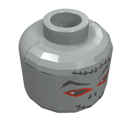 LEGO PART 3626bpr0046 Minifig Head Pharaoh Hotep, Mummy, Eyebrows, Red ...