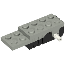 LEGO PART 41857c01 Light Gray Pullback Motor 6 x 2 x 1 1/3 with Black ...