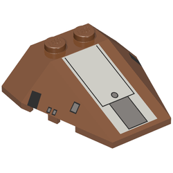 LEGO PART 48933pr0007 Wedge Sloped 4 x 4 Triple, Stud Notches with ...