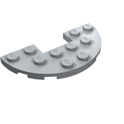 LEGO PART 18646 Plate Round Half 3 x 6 with 1 x 2 Cutout | Rebrickable ...