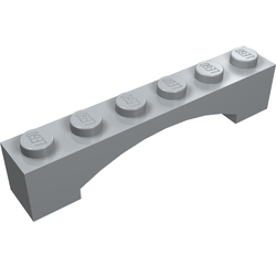 LEGO PART 92950 Brick Arch 1 x 6 Raised Arch | Rebrickable - Build with ...
