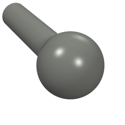 LEGO PART 22484 Bar 2L with Towball | Rebrickable - Build with LEGO