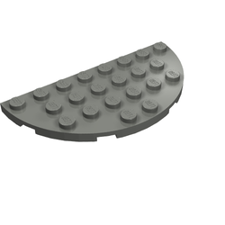 LEGO PART 22888 Plate Round Half 4 x 8 | Rebrickable - Build with LEGO