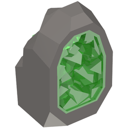 LEGO PART 49656pat0003 Geode / Rock with Glitter Trans-Bright Green ...