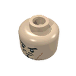 LEGO PART 3626cpr0961 Minifig Head Iron Man (Tony Stark), Moustache ...