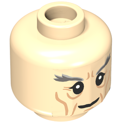 LEGO PART 3626cpr1765 Minifig Head Gandalf, Thick Gray Eyebrows, Cheek ...