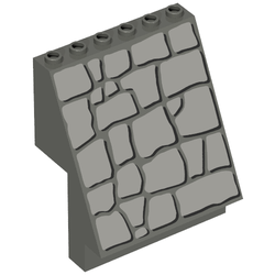 LEGO PART 30156pr0003 Panel 4 x 6 x 6 Sloped with Rock Print ...