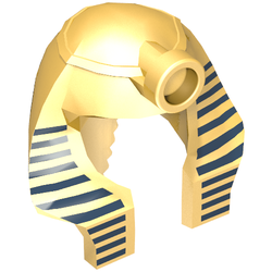 LEGO PART 90462pr0002 Headdress Mummy with Dark Blue Stripes Thin Print ...