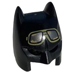 LEGO PART 18987pr0002 Mask, Batman Cowl Open Chin, Green Snow Goggles ...