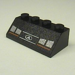 LEGO PART 3037pr0020 Slope 45° 2 x 4 with Headlights 2 Print ...