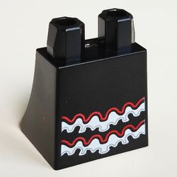 LEGO PART 36036pr9993 Hips and Legs Under Dress/Robe with White/Red ...