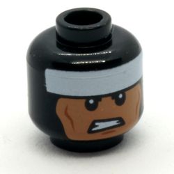 LEGO PART 3626cpr1613 Minifig Head Batman, Balaclava, White Stripe on ...