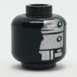 LEGO PART 3626cpr9937 Minifig Head General Cryptor / Nindroid, Red ...