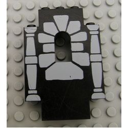 LEGO PART 4444pr0008 Panel 2 x 5 x 6 Wall with Window Stones and 2 ...