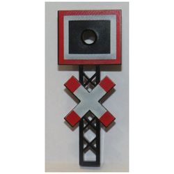 LEGO PART 512pr0001 Train 12V Level Crossing Sign with Red/White Print ...