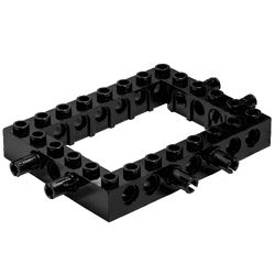 LEGO PART 52668 Technic Brick 6 x 8 with 4 x 6 Opening, 2 Fixed ...