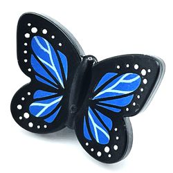 LEGO PART 80674pr0004 Insect, Butterfly with Dark Blue Wings, White ...