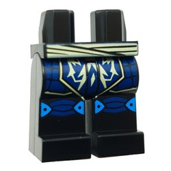 LEGO PART 970c03pr0045 Hips and Black Legs with Bright Light Yellow ...