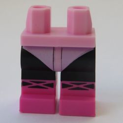 LEGO PART 970c03pat36pr1167 Hips with Black Legs and Dark Pink Boots ...