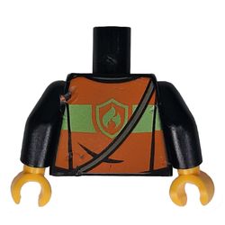 LEGO PART 973c03h01pr2189 Torso Fire Jacket with Reflective Striped ...