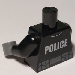 LEGO PART 973c03h12pr1693 Torso Leather Jacket, Gold Police Badge ...