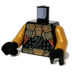 LEGO PART 973c21h03pr0006 Torso Armor, Gold Belt and Chestplate over ...