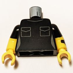 LEGO PART 973g03c01h01pr0001 Torso, Dual Molded Arms, White Pockets ...