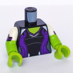 LEGO PART 973g27c18h18pr0001 Torso, Dark Purple/Black/White Armor print ...