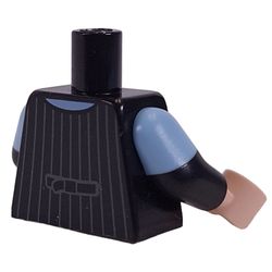 LEGO PART 973g29c03h02pr6793 Torso, Dual Molded Arms, Silver Stripes ...