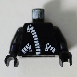 LEGO PART 973c03h03pr0236 Torso Jacket, Zipper, 2 Zipper Pockets Print ...