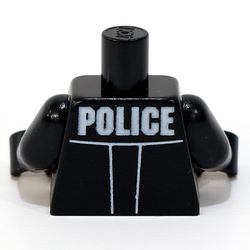 LEGO PART 973c03h03pr0289 Torso Police Leather Jacket, Gold Badge ...