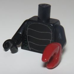 LEGO PART 98642c02pr3109 Torso Shell with Scales and Dark Green Specks ...